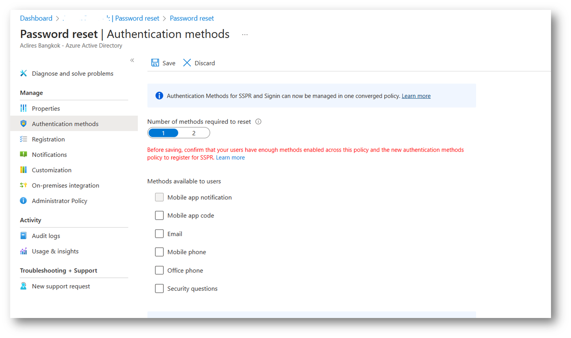 Migrate to the Authentication Methods policy in Azure Active Directory by 30 September 2024 ...