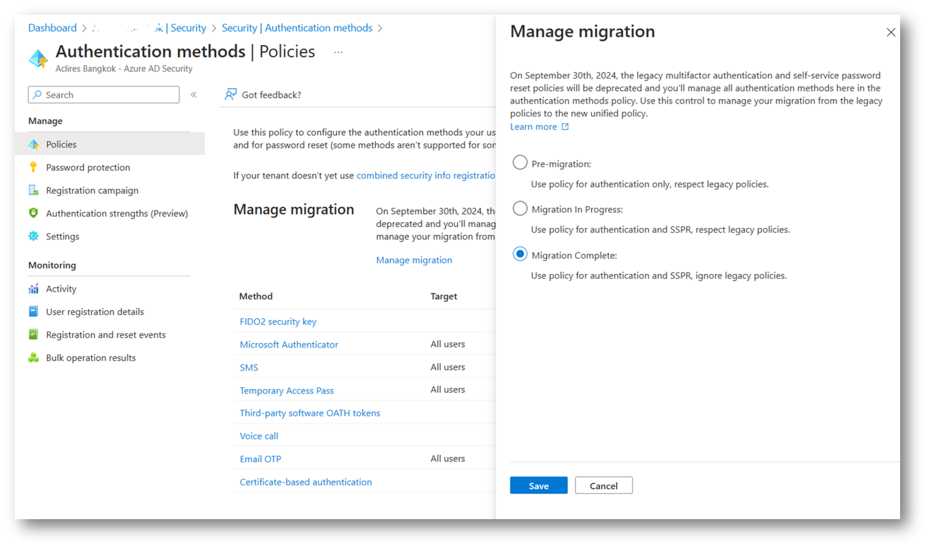 Migrate to the Authentication Methods policy in Azure Active Directory ...
